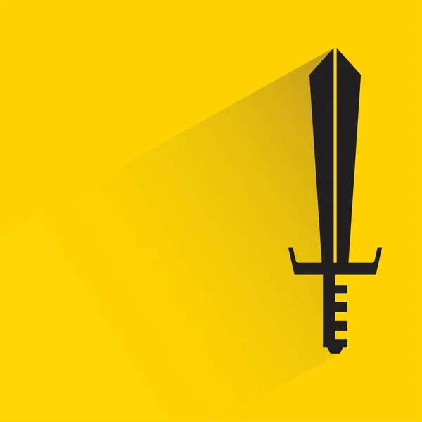 Sword Shadow Yellow Background Stock Vector by ©loopang 659929418