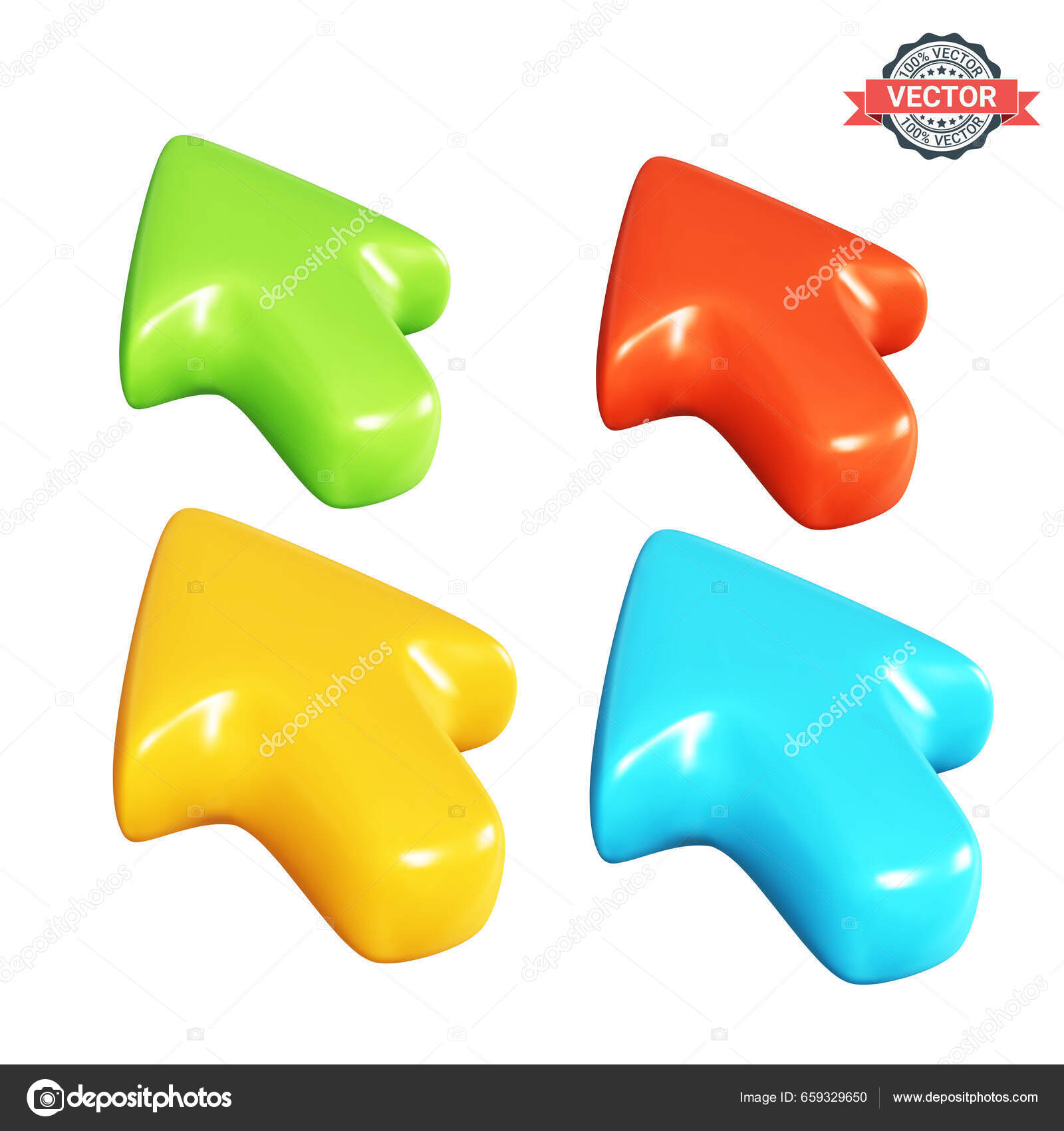 Conjunto Punteros Ratón Flechas Cursores Ordenador Gráficos Vectoriales ...