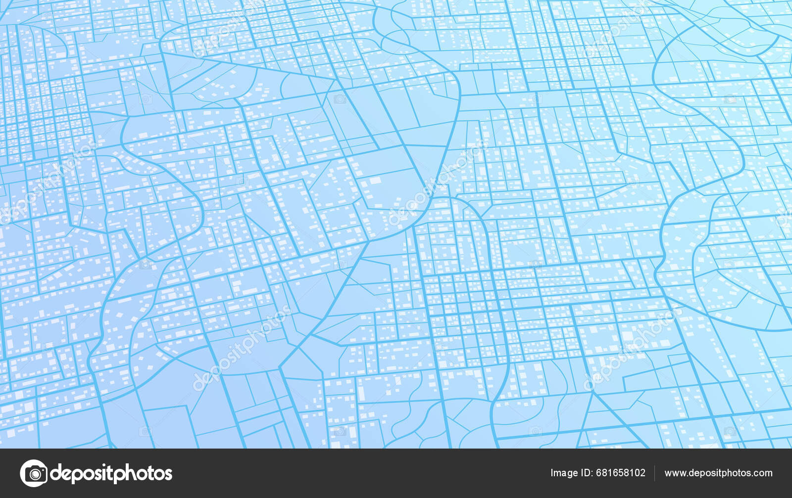 City Top View View Map Buildings Gps Map Detailed View Stock Vector by ...