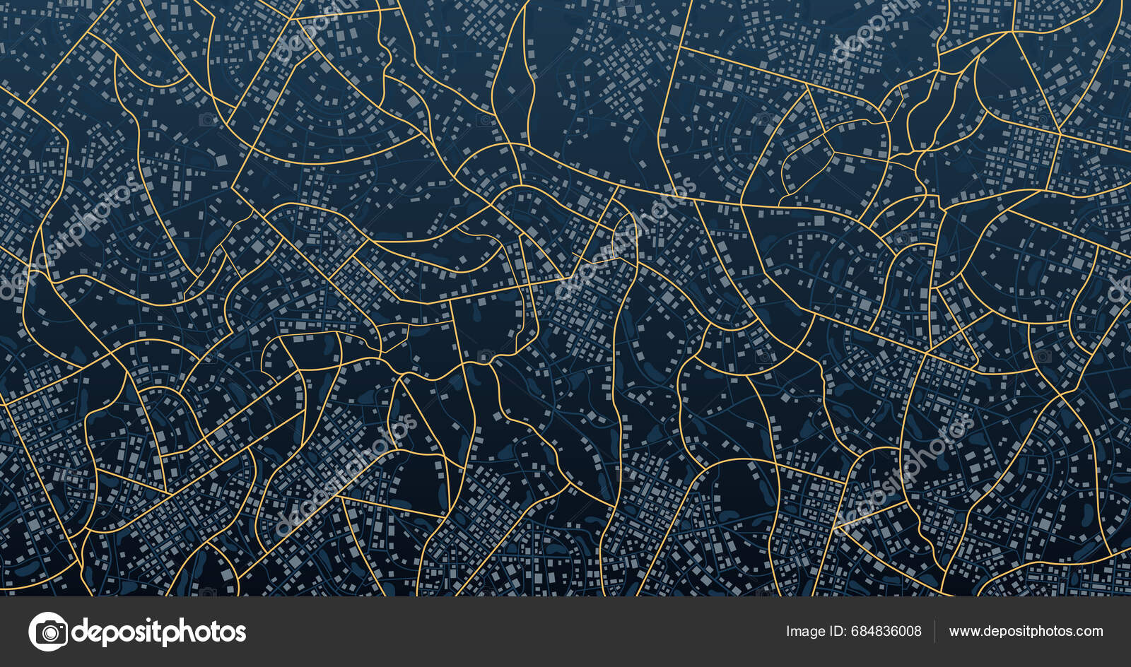 City Top View View Map Buildings Gps Map Detailed View Stock Vector by ...