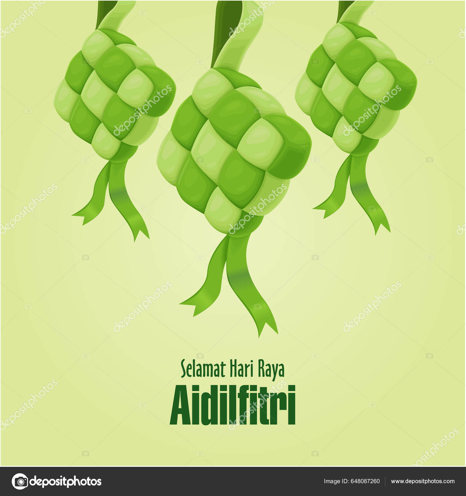 Islamic Festival Poster Background Design Ketupat Hari Raya Aidilfitri Ramadan Stock Vector by ...