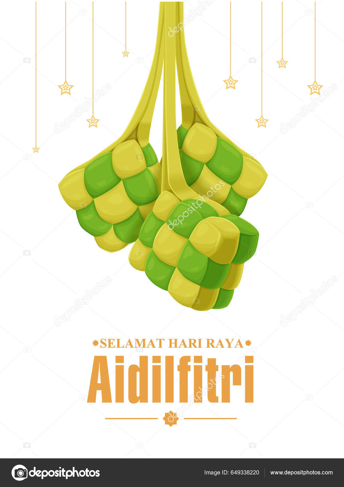 Islamic Festival Poster Background Design Ketupat Hari Raya Aidilfitri Ramadan Stock Vector by ...