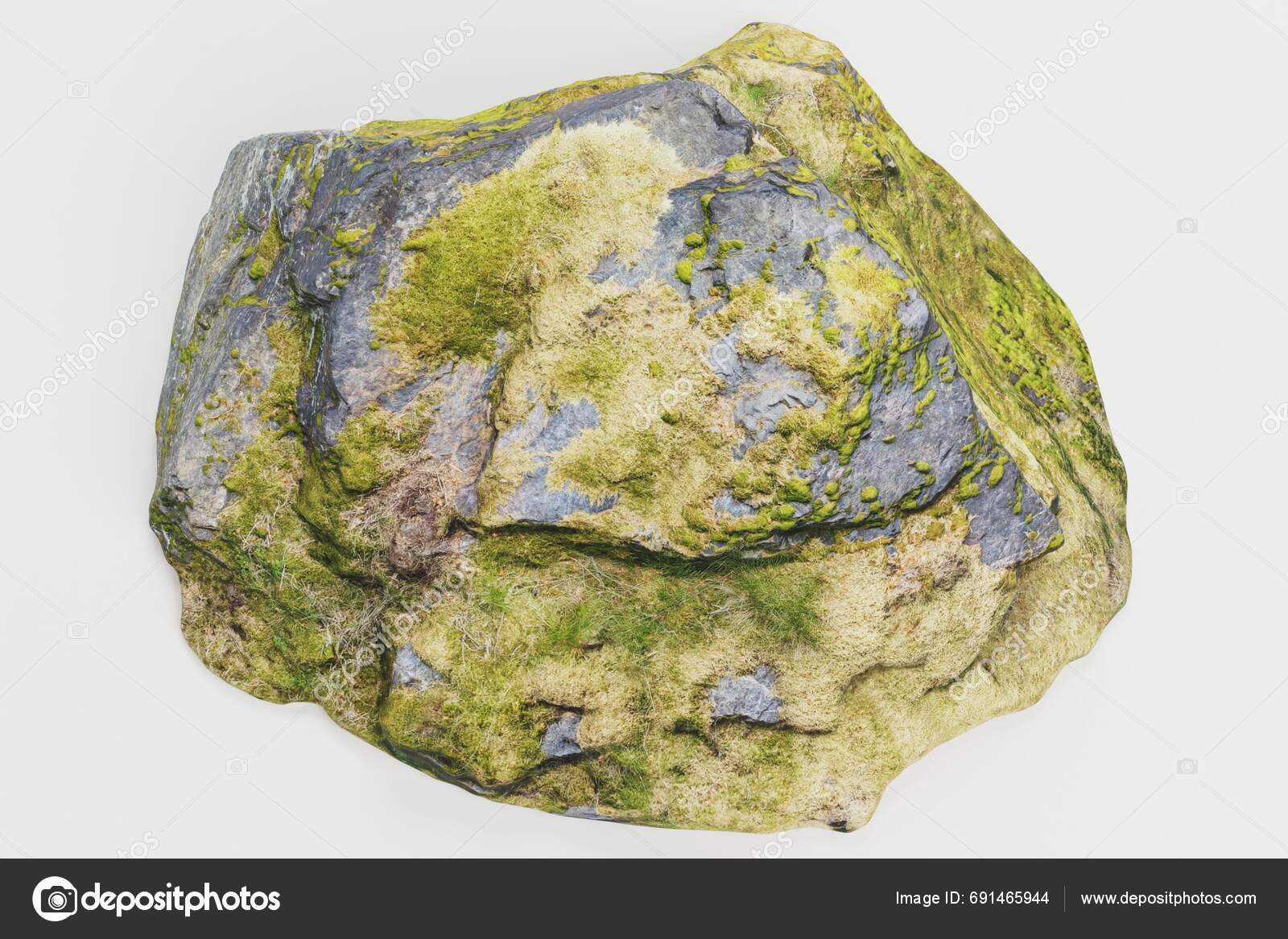Realistic Render Rock Moss Stock Photo by ©3drenderings 691465944