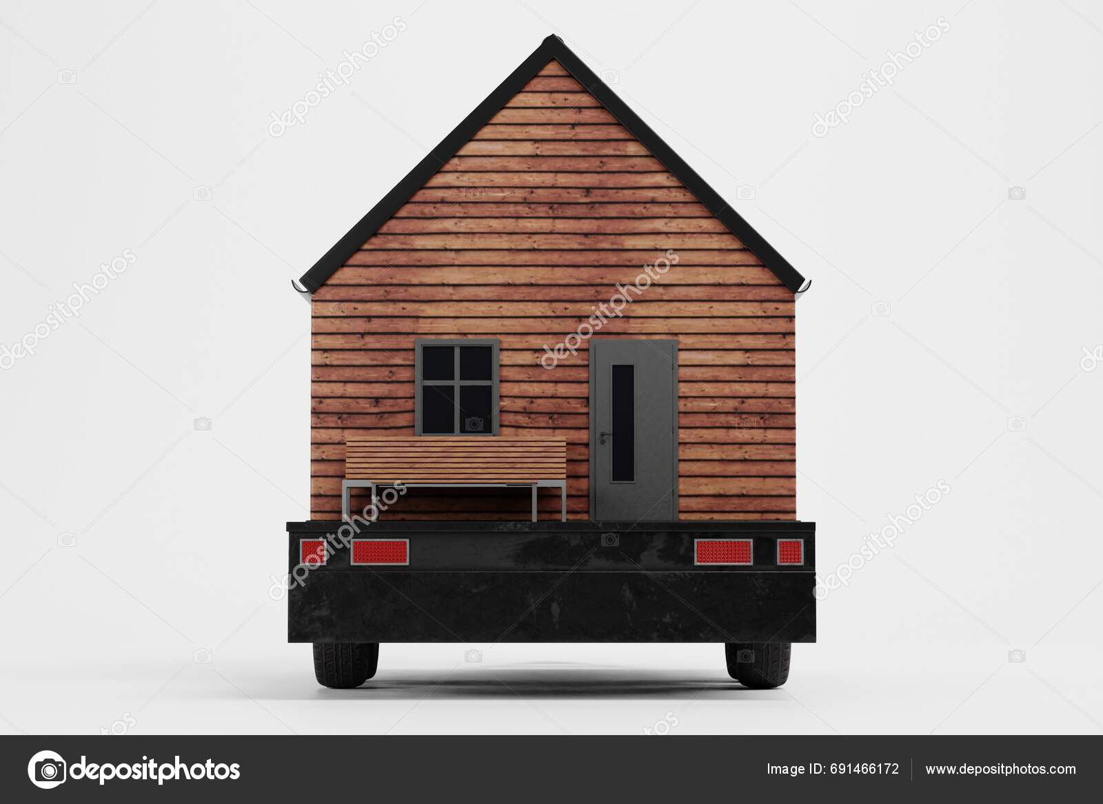 Realistic Render Tiny House Stock Photo by ©3drenderings 691466172