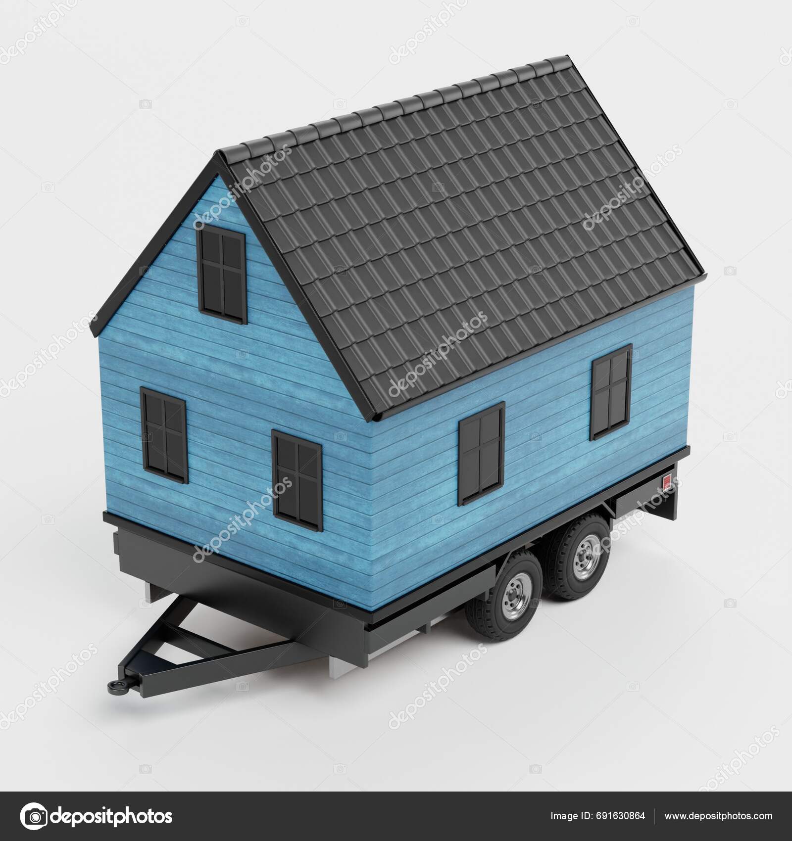 Realistic Render Tiny House Stock Photo by ©3drenderings 691630864