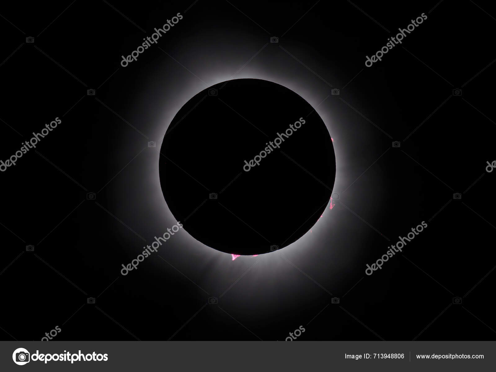 Prominences Total Solar Eclipse April 2024 Waterville Quebec Canada ...