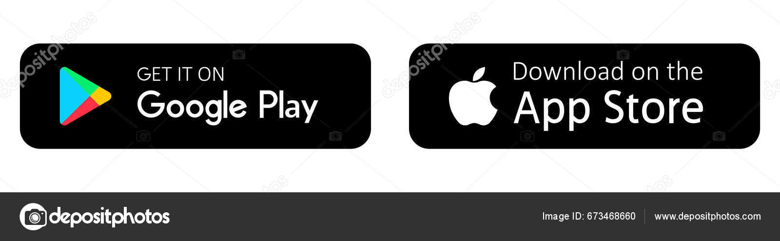 Vector Logo Icons Google Play Apple Store Apps Stock Vector by ©MarkoBabii 673468660