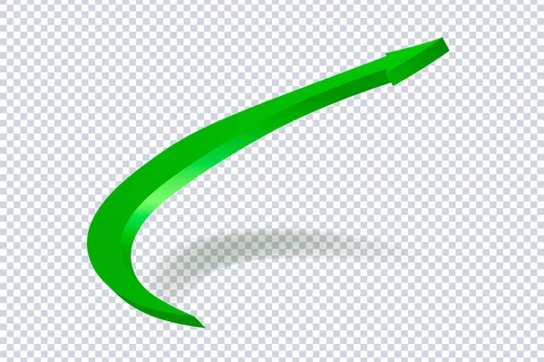 Growing Green Arrow up. Growth chart sign. Flexible arrow indication ...