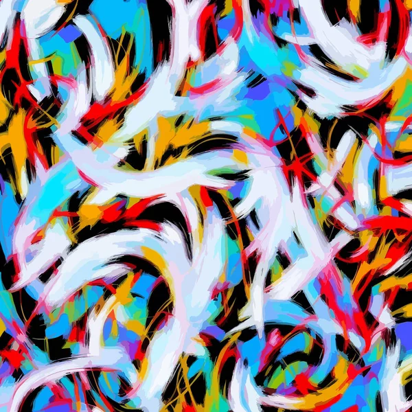 Abstract graffiti painting in oil background, graffiti paint on canvas ...