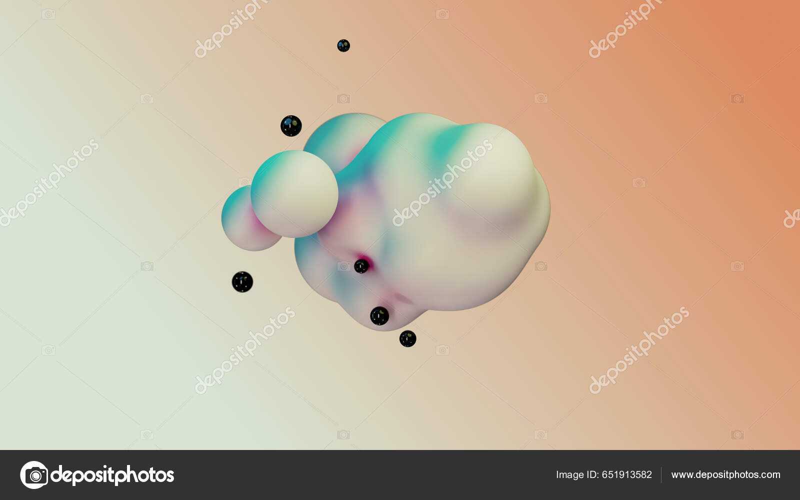 Liquid Fluid Dynamic Abstract Animated White Metaball Floating Spheres Blobs Stock Photo by ©jet ...