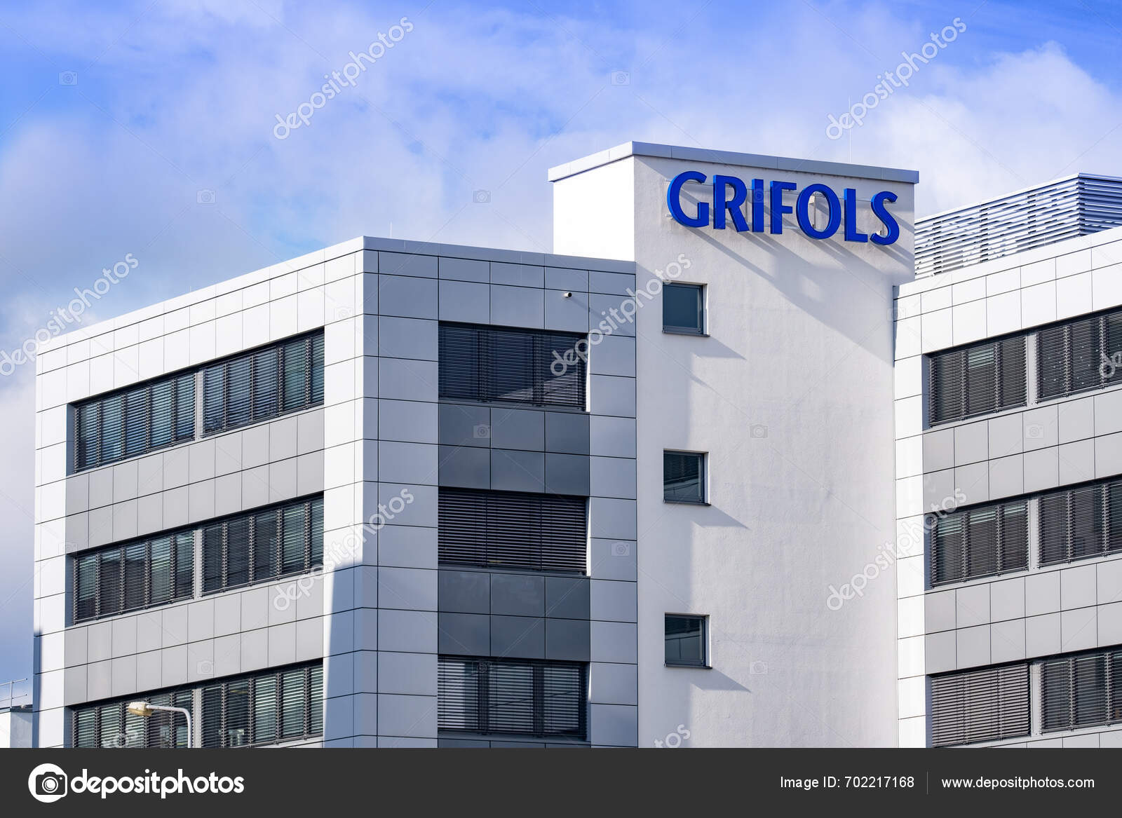Advertising Logo Grifols Leading Global Healthcare Company Develops Plasma Derived — Stock ...
