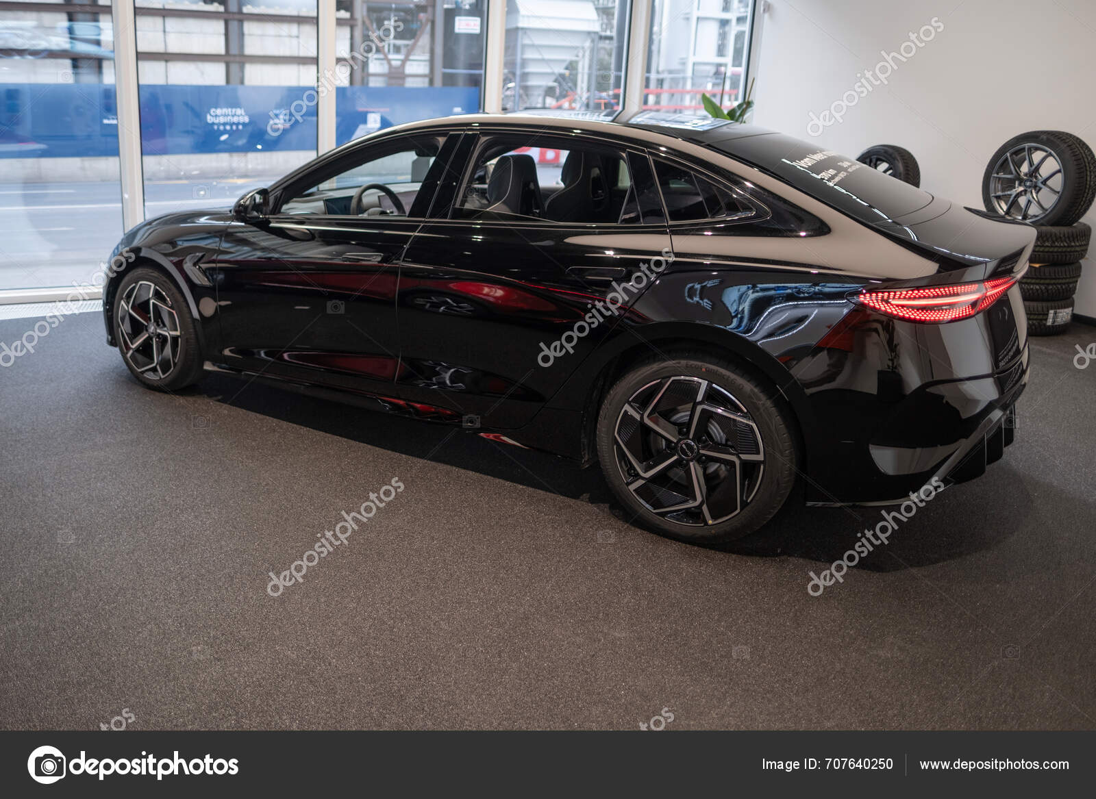 New Black Byd Seal 2024 Electric Car Rear View Suv — Stock Editorial ...