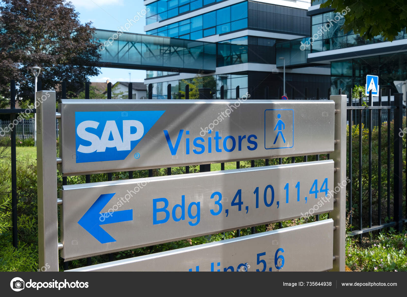 Sap Logo Prominently Displayed Modern Corporate Headquarters Facade Sap ...