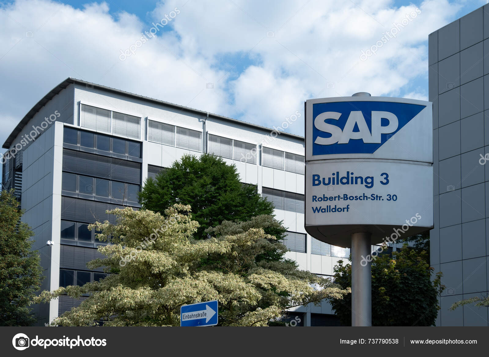 Sap Logo Prominently Displayed Modern Corporate Headquarters Facade Sap ...