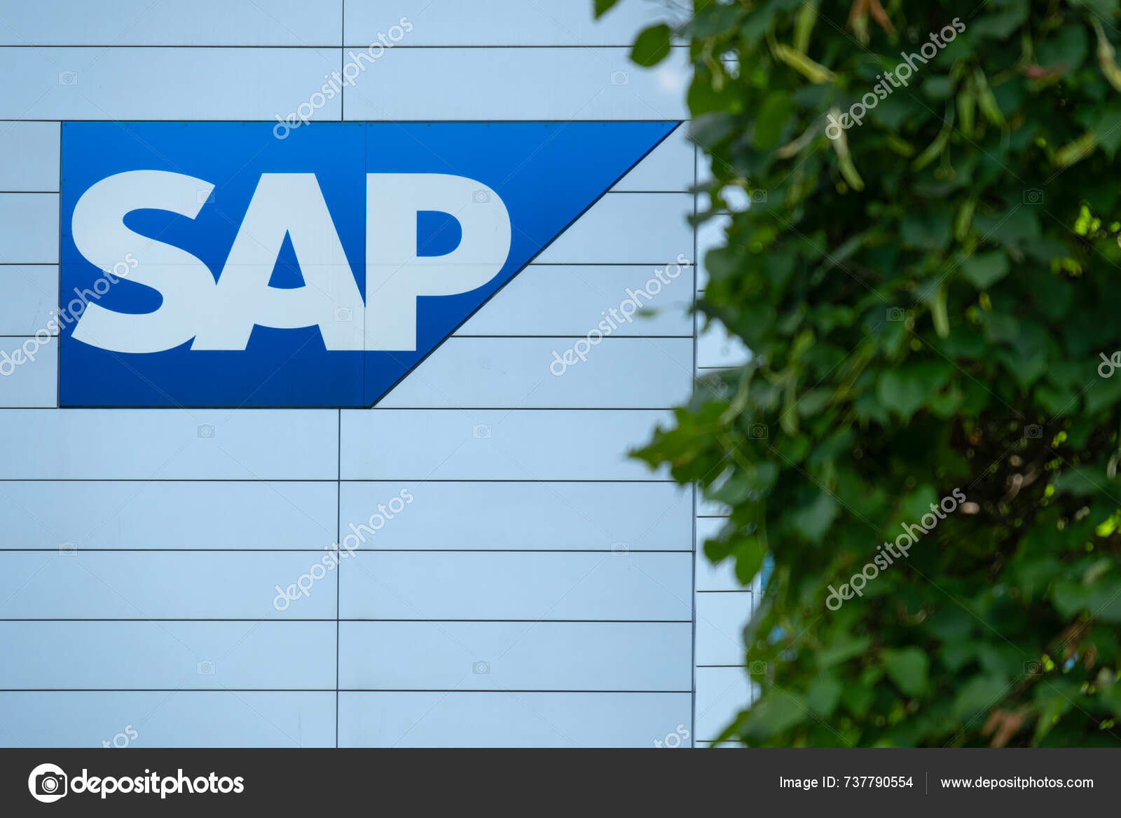 Sap Logo Prominently Displayed Modern Corporate Headquarters Facade Sap ...