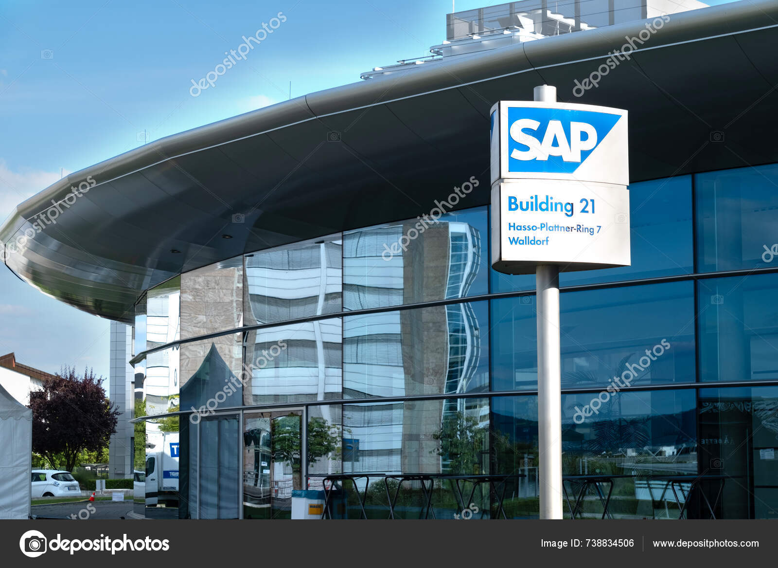 Sap Logo Prominently Displayed Modern Corporate Headquarters Facade Sap ...