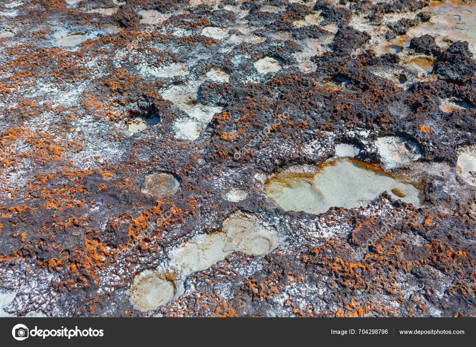 Dry Soil Geothermal Area Volcanic Surface Background — Stock Photo ...