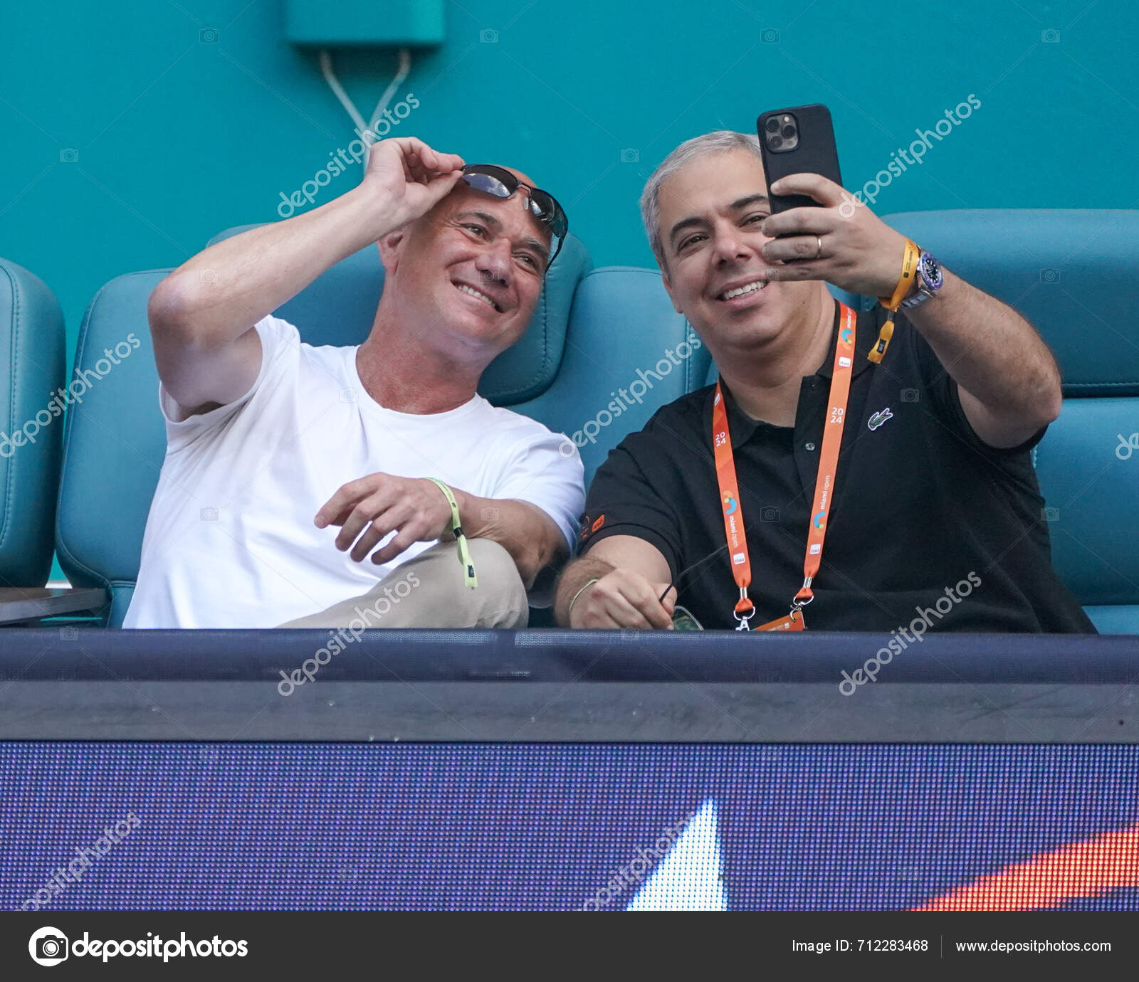 Miami Gardens Florida Março 2024 Andre Agassi Participa 2024 Miami ...