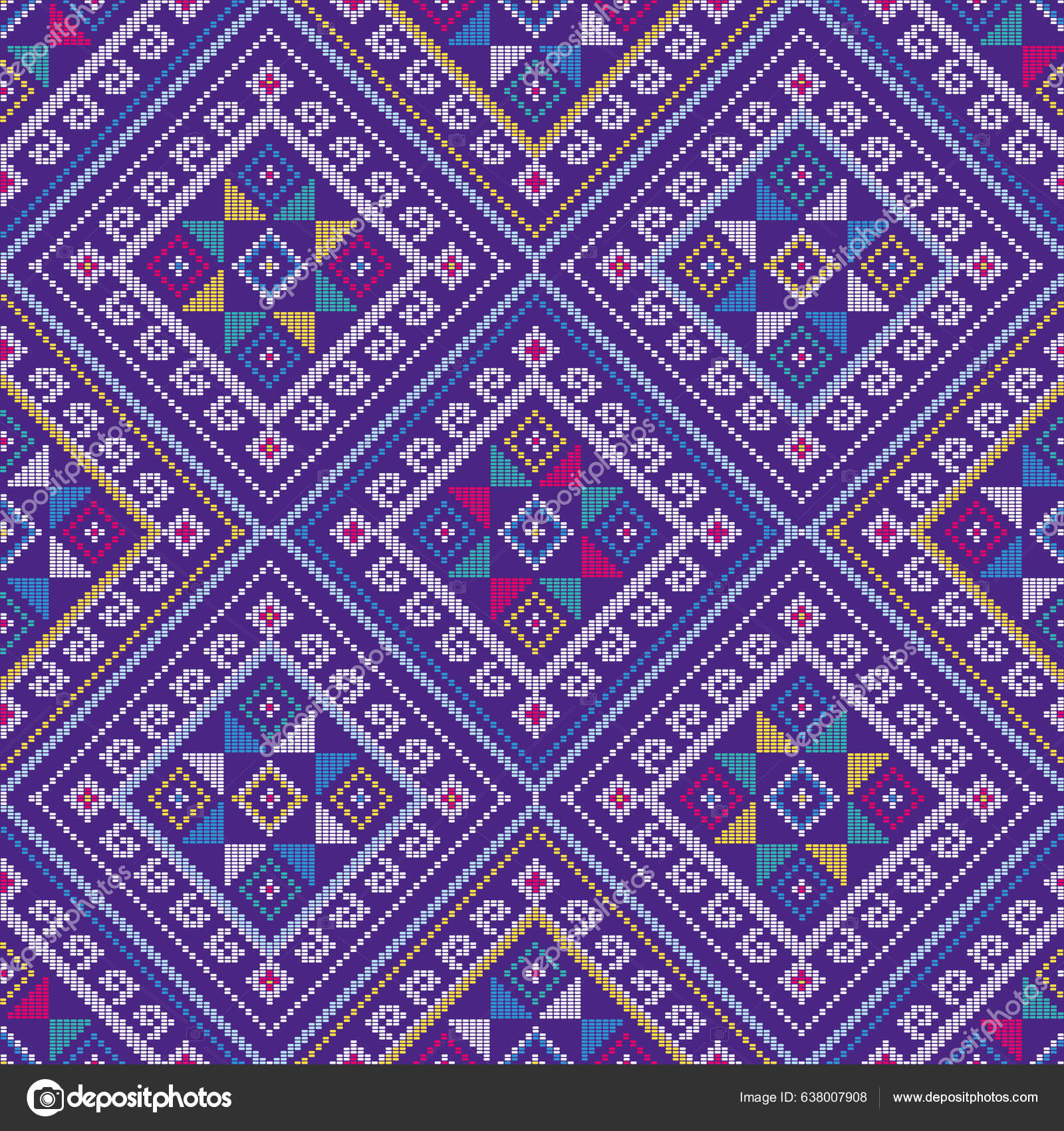 Filipino Traditional Vector Pattern Folk Art Yakan Cloth Inspired ...