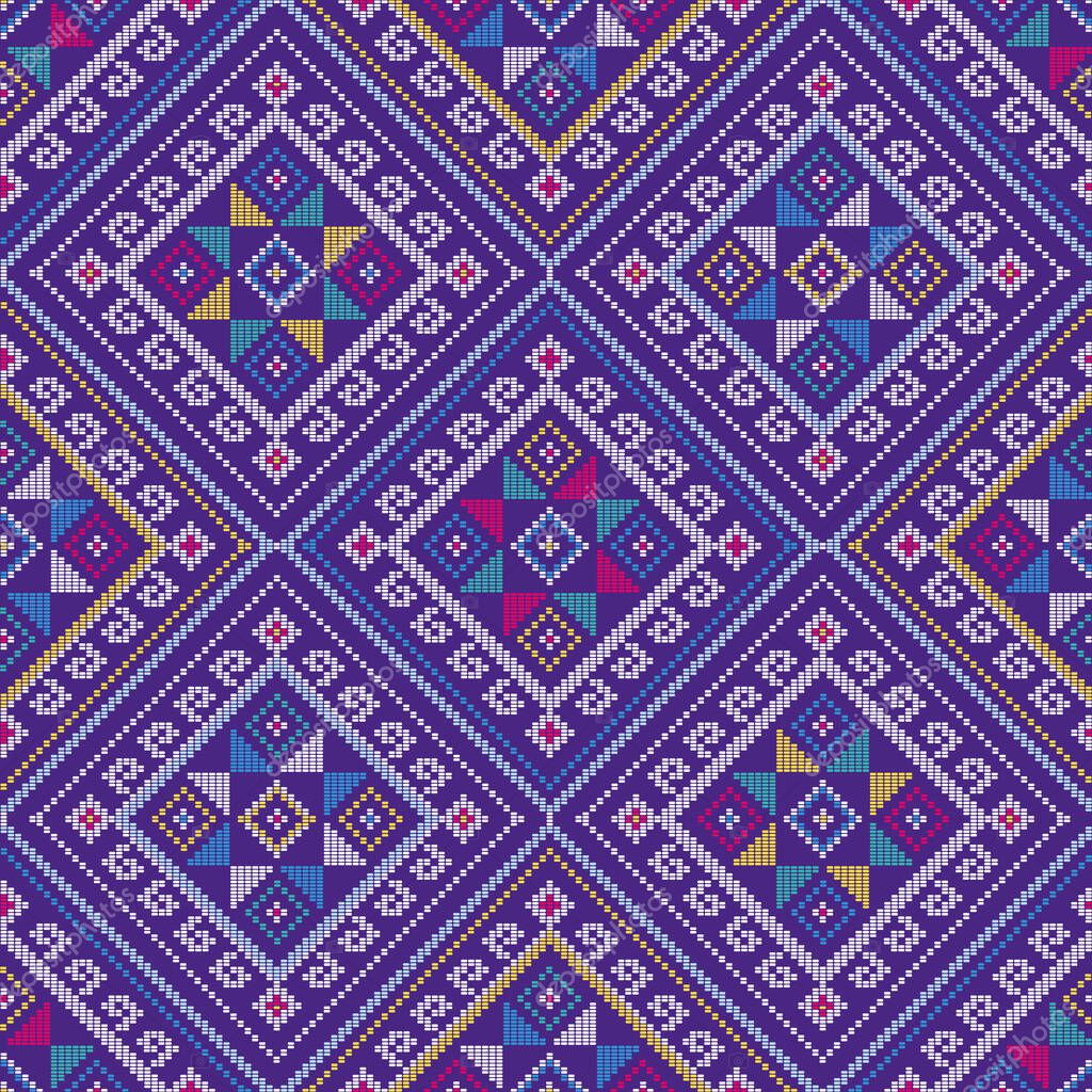 Filipino traditional vector pattern folk art - Yakan cloth inspired ...