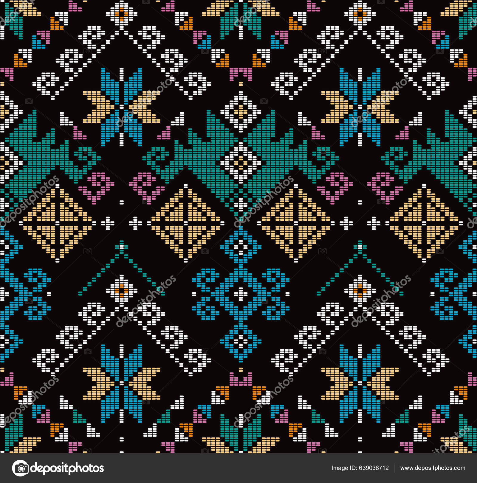 Yakan Weaving Inspired Vector Seamless Pattern Filipino Traditonal ...