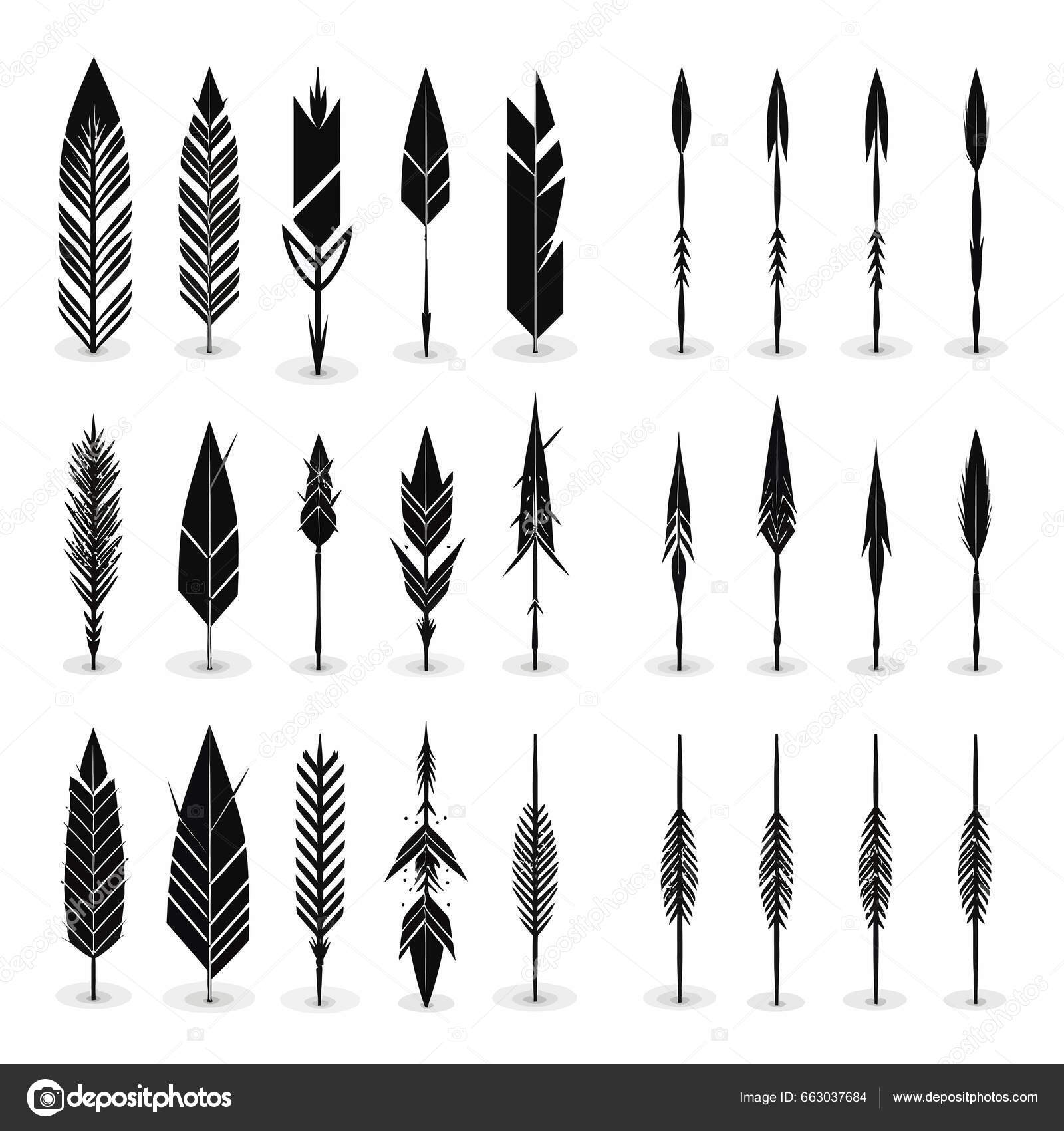 Feathered Arrow Vector