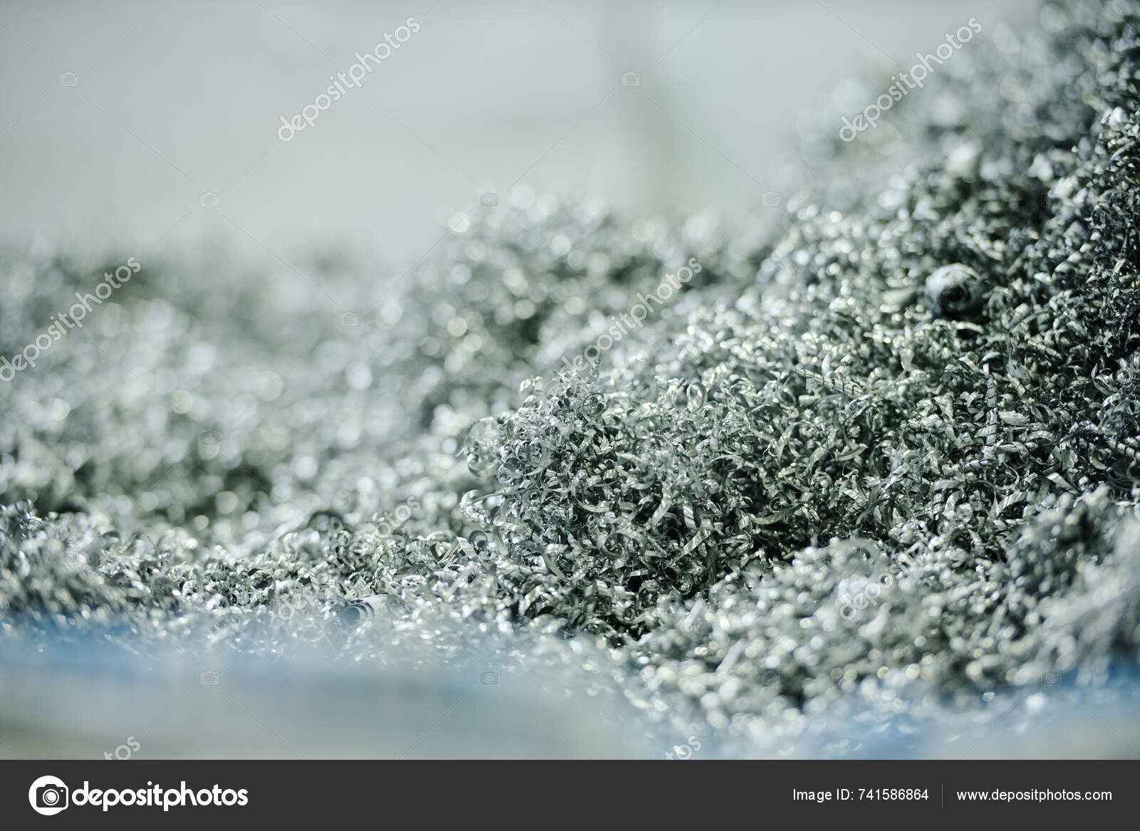Close Image Showing Detailed Metal Shavings Industrial Setting Creating ...