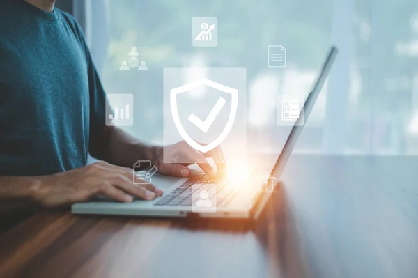 Insurance online concept, People using smartphone to buy insurance ...