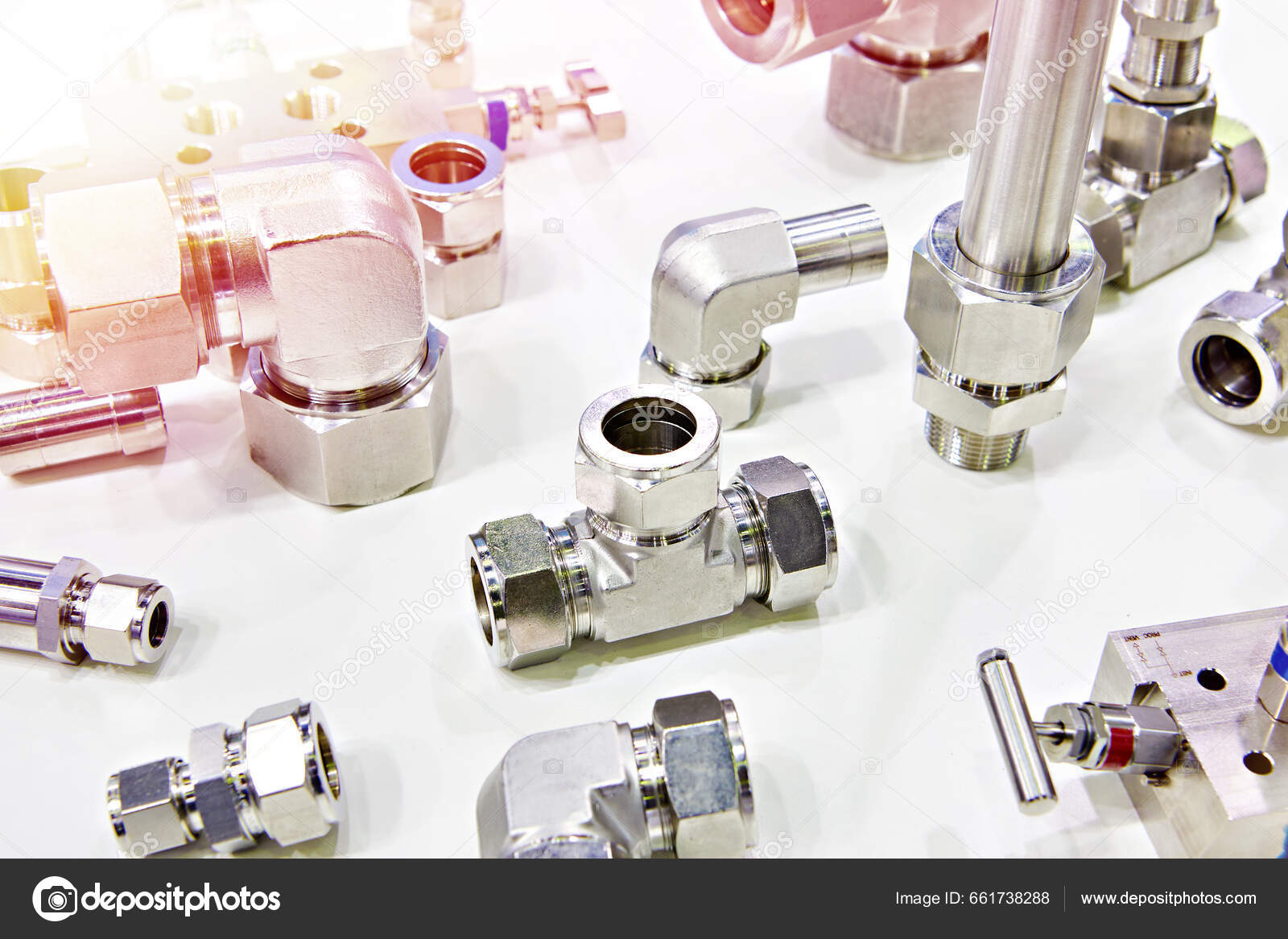 Metal Adapters Couplings Pipes Store — Stock Photo © ryzhov #661738288