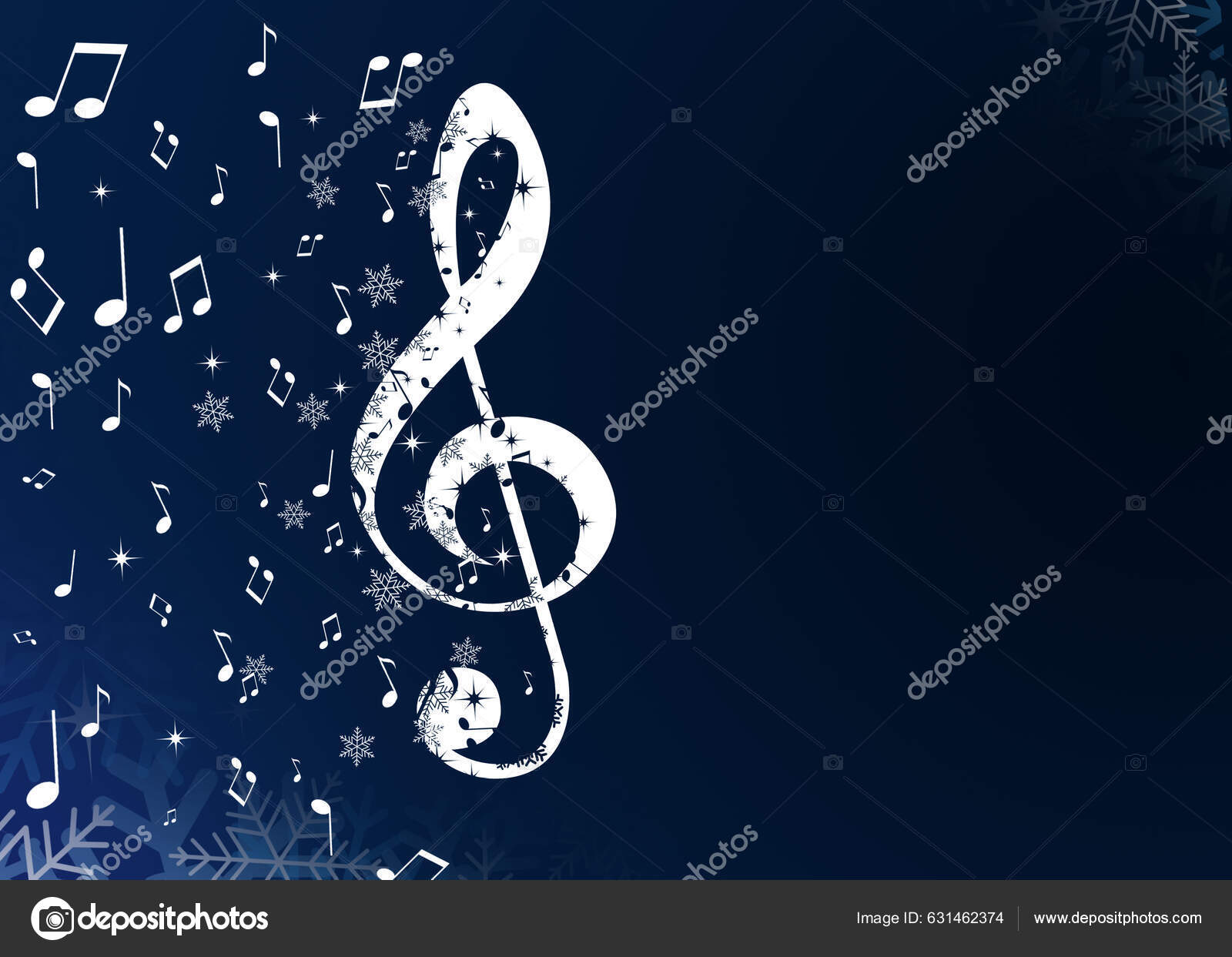 Dark Blue Music Notes