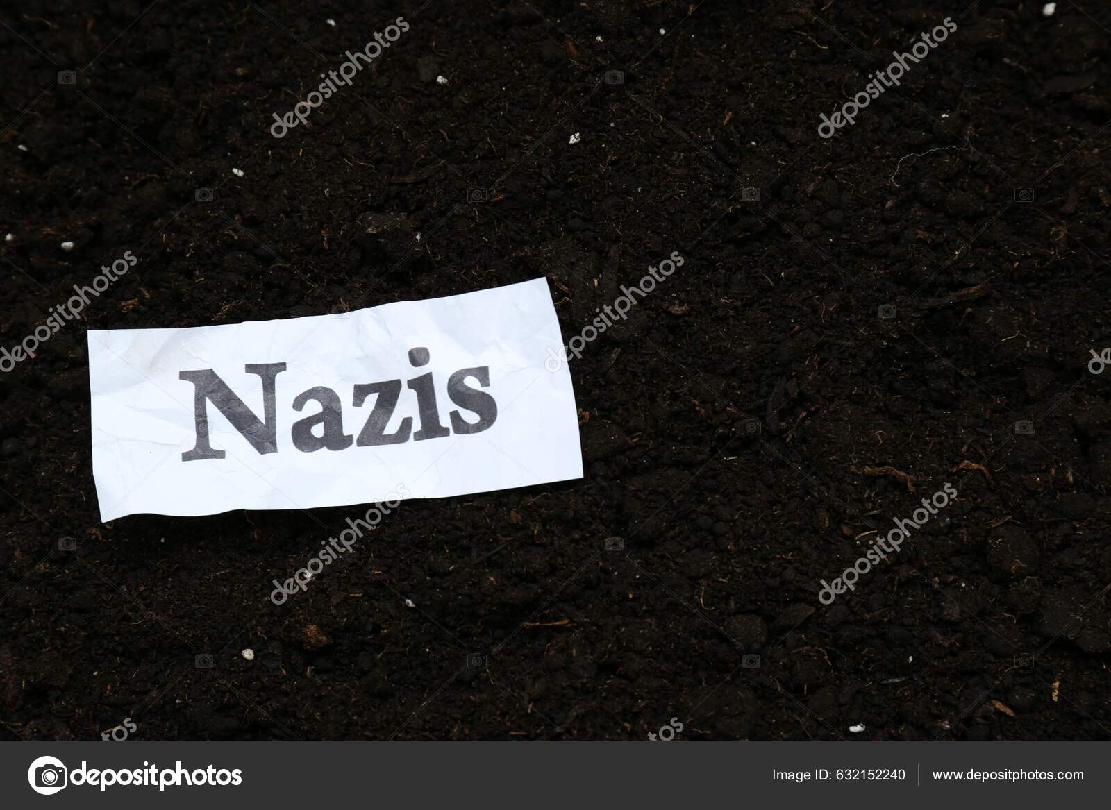 Papel Con Palabras Nazis Suelo Vista Superior Espacio Para Texto ...