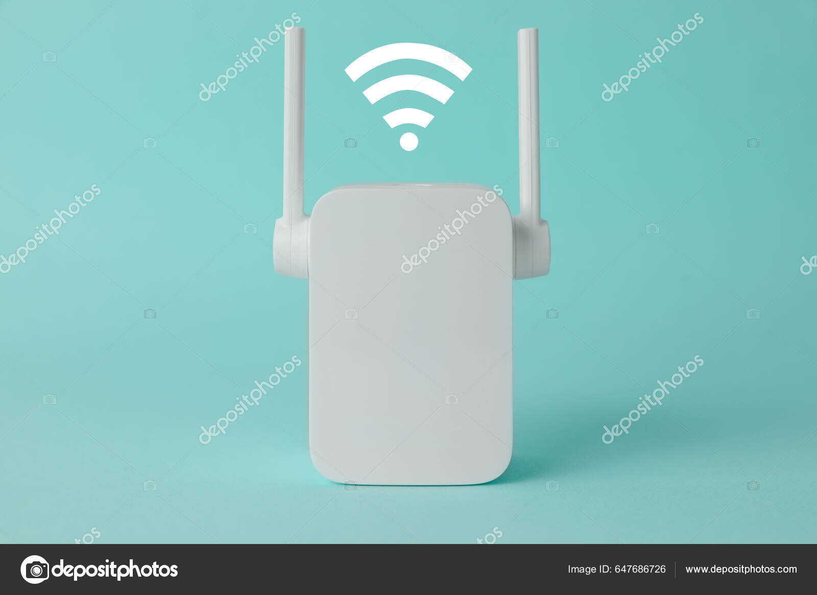 New Modern Repeater Symbol Turquoise Background — Stock Photo ...