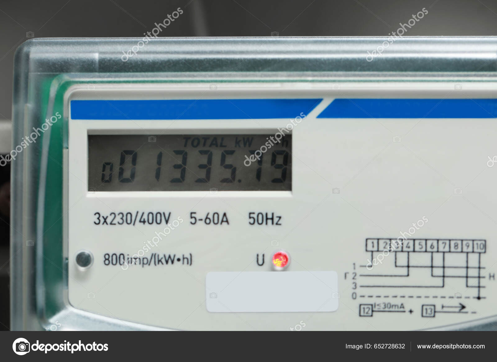Closeup View Electric Meter Measuring Device — Stock Photo © NewAfrica ...