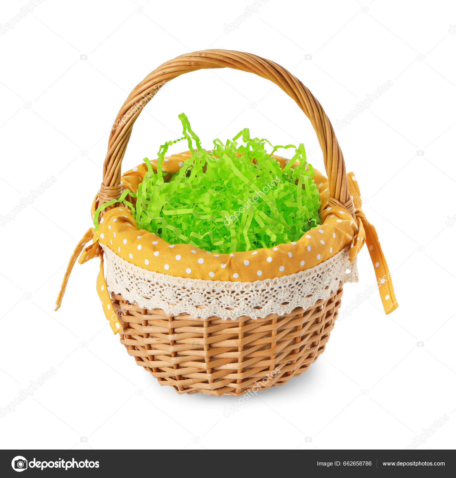 Empty Easter Basket With Grass