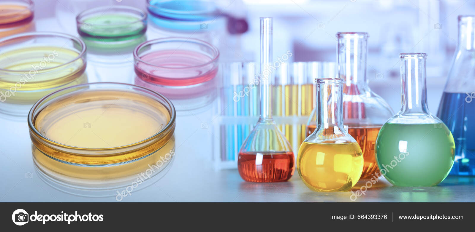 Química Investigación Química Collage Diferentes Cristalería ...