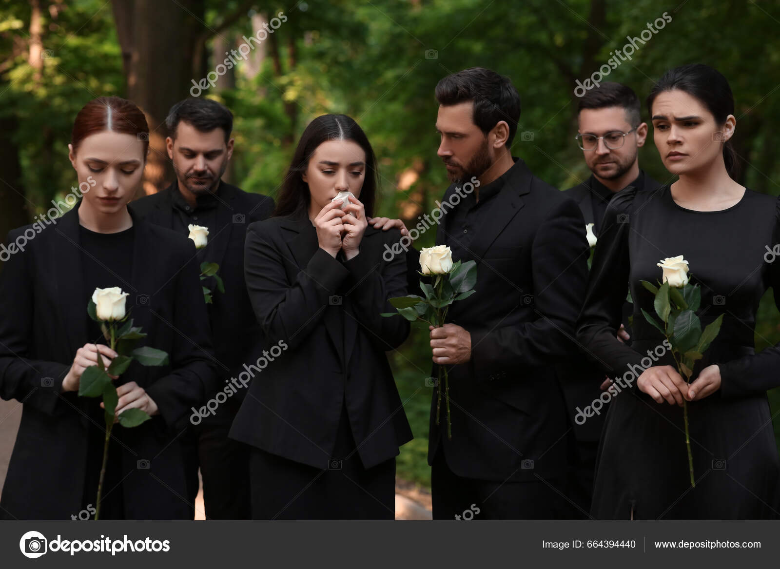 Sad Funeral Black And White