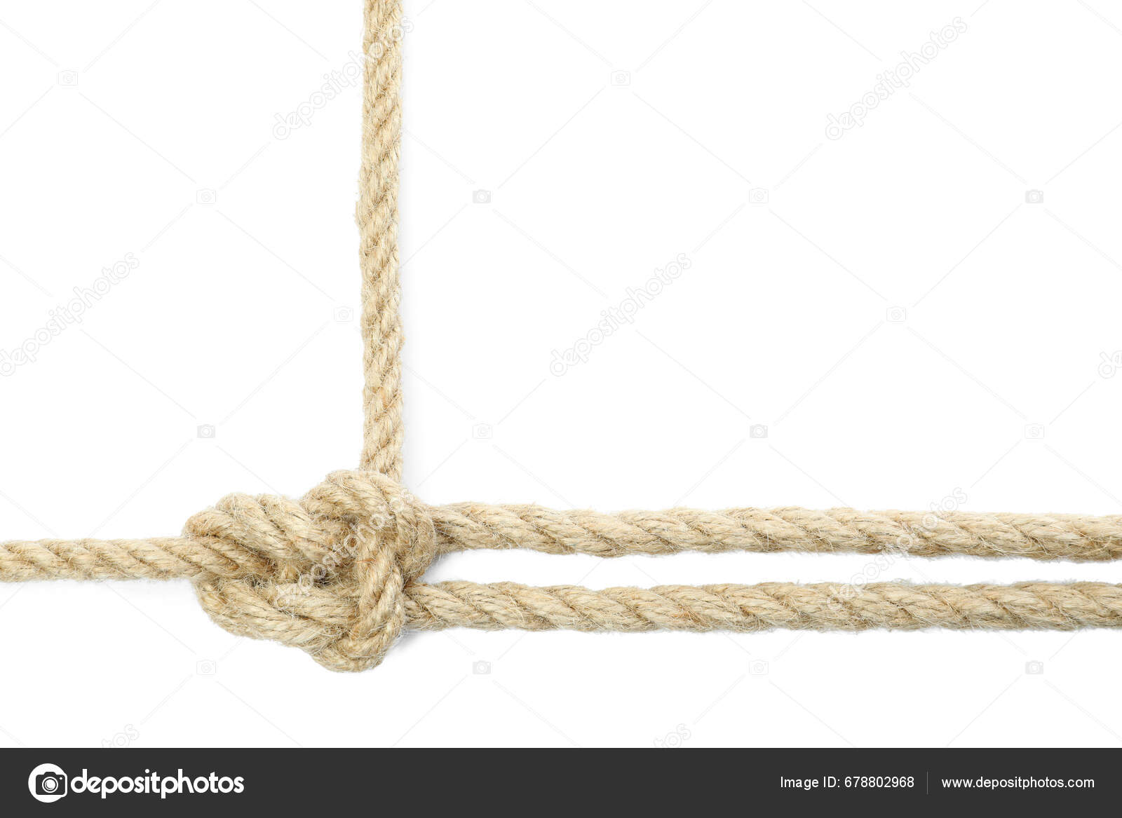 Hemp Ropes Knot Isolated White Top View — Stock Photo © NewAfrica ...