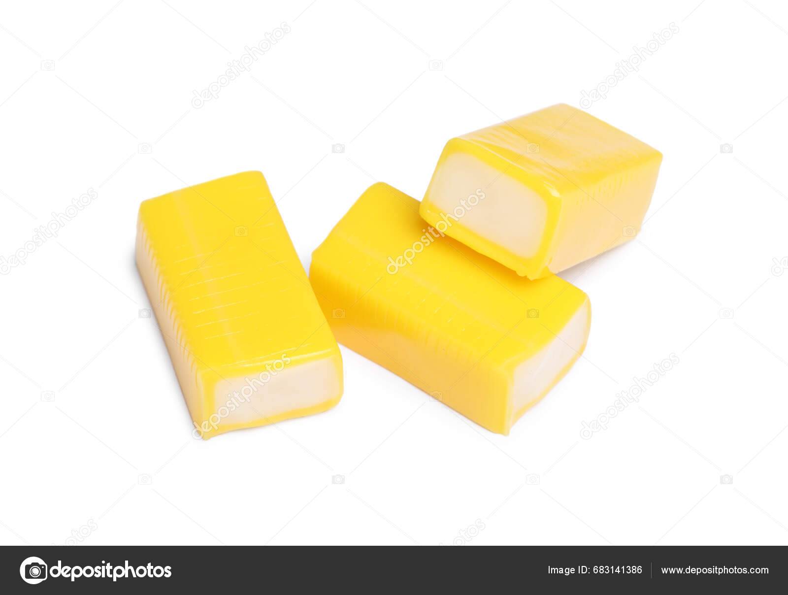 Tasty Yellow Bubble Gums Isolated White — Stock Photo © NewAfrica ...
