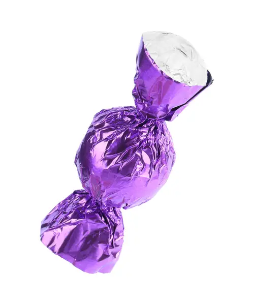 Tasty Candy Purple Wrapper Isolated White — Stock Photo © NewAfrica ...