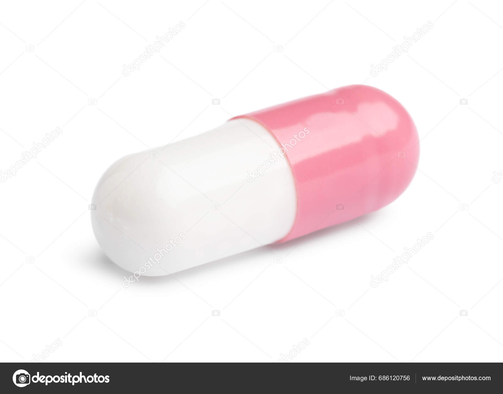One Pill White Background Medicinal Treatment — Stock Photo © NewAfrica ...