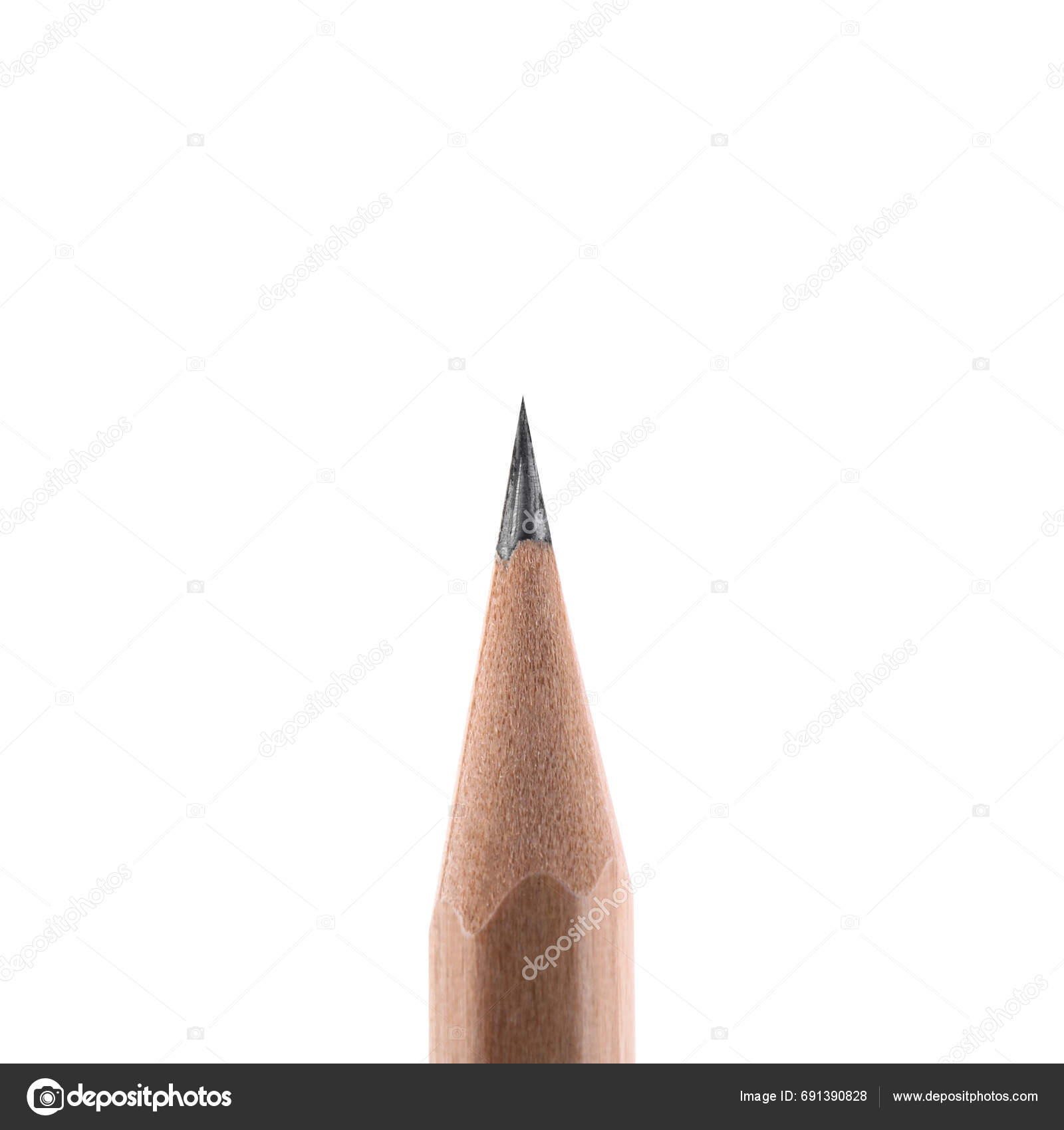 One Sharp Graphite Pencil Isolated White — Stock Photo © NewAfrica ...
