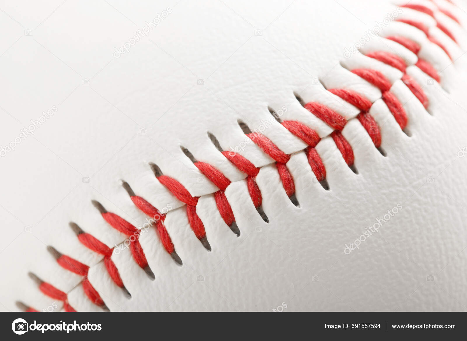 Baseball Ball Stitches Background Closeup — Stock Photo © NewAfrica ...
