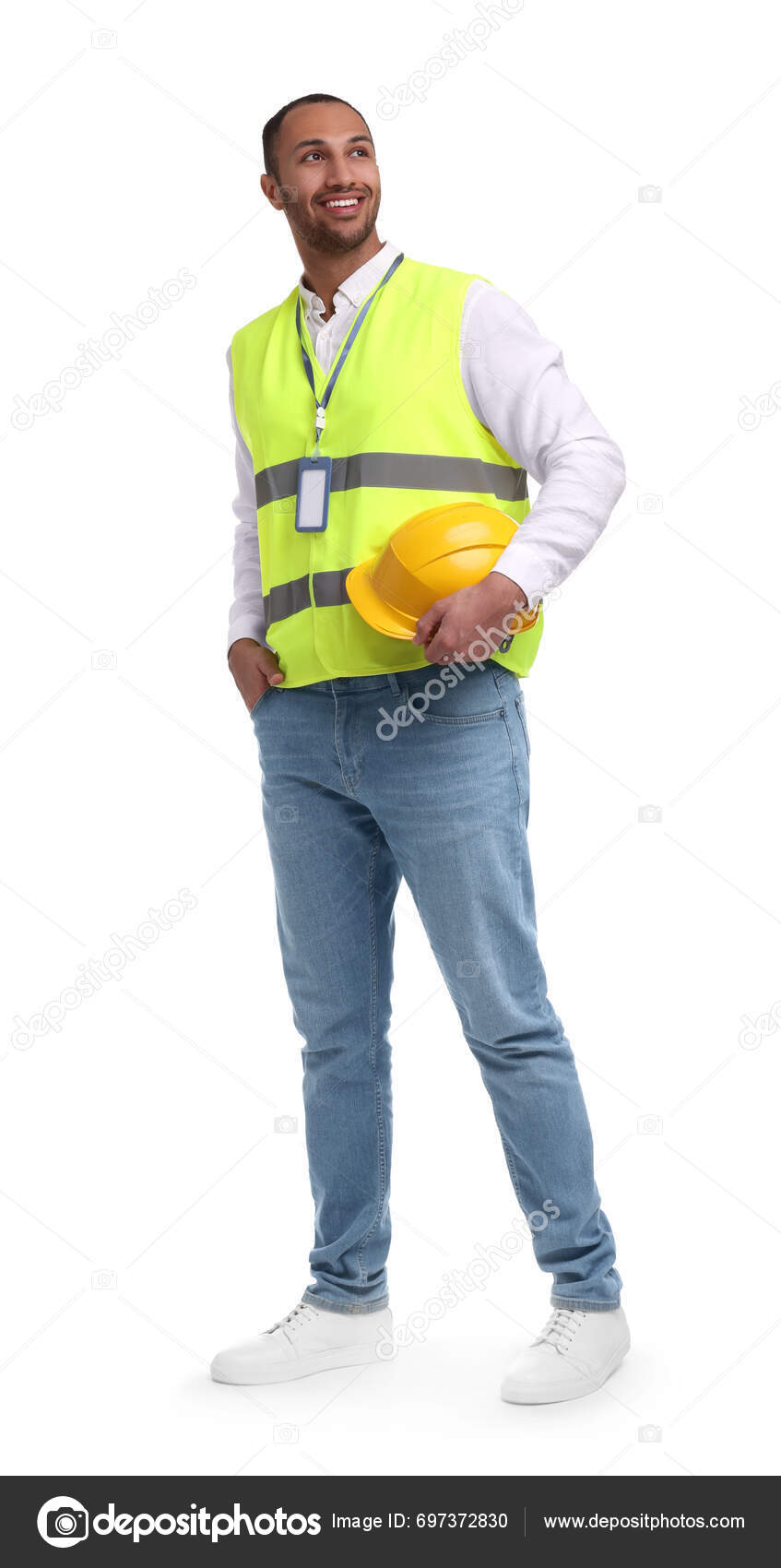 Engineer Hard Hat Badge White Background — Stock Photo © NewAfrica ...