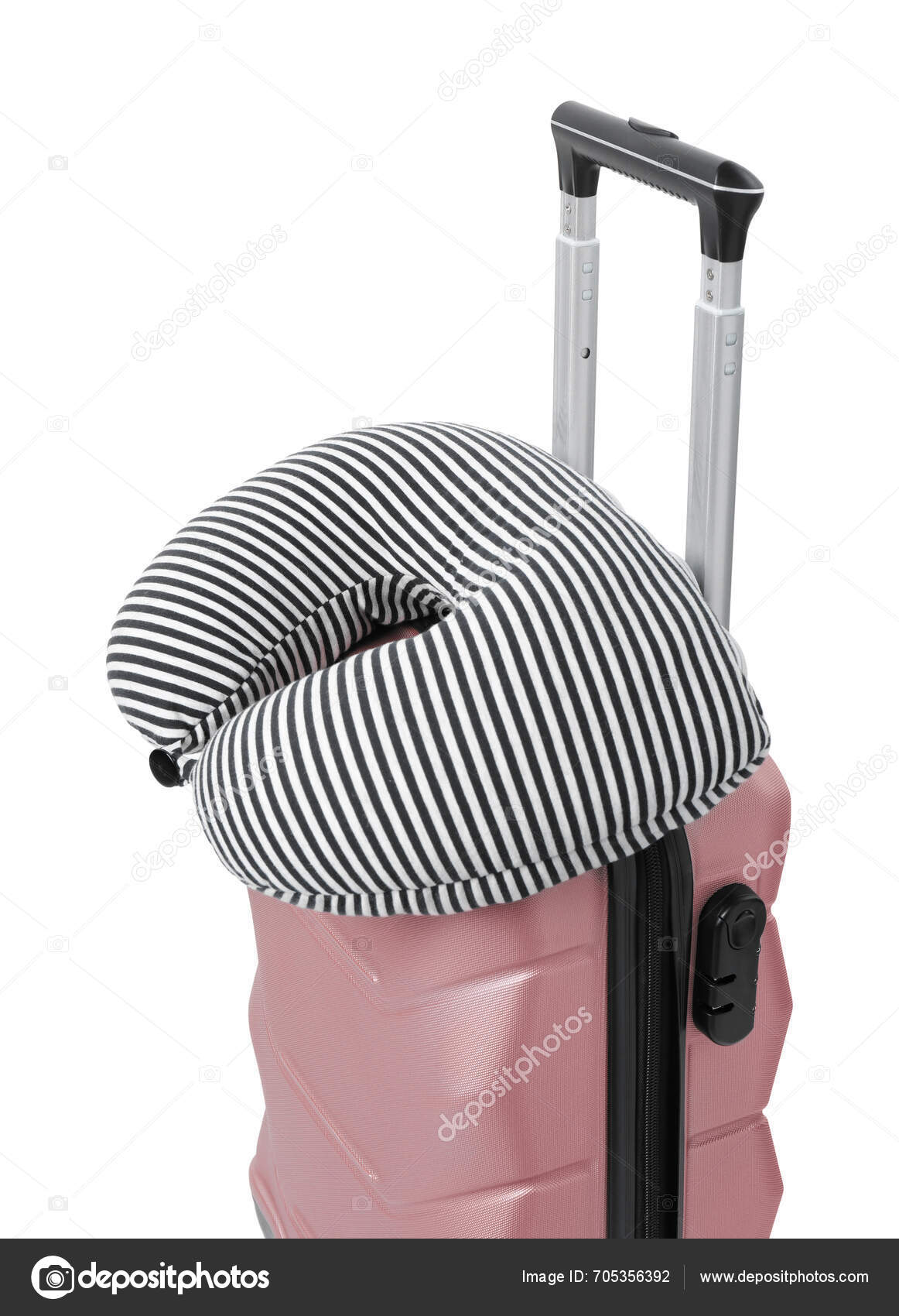 Soft Travel Pillow Suitcase Isolated White — Stock Photo © NewAfrica ...