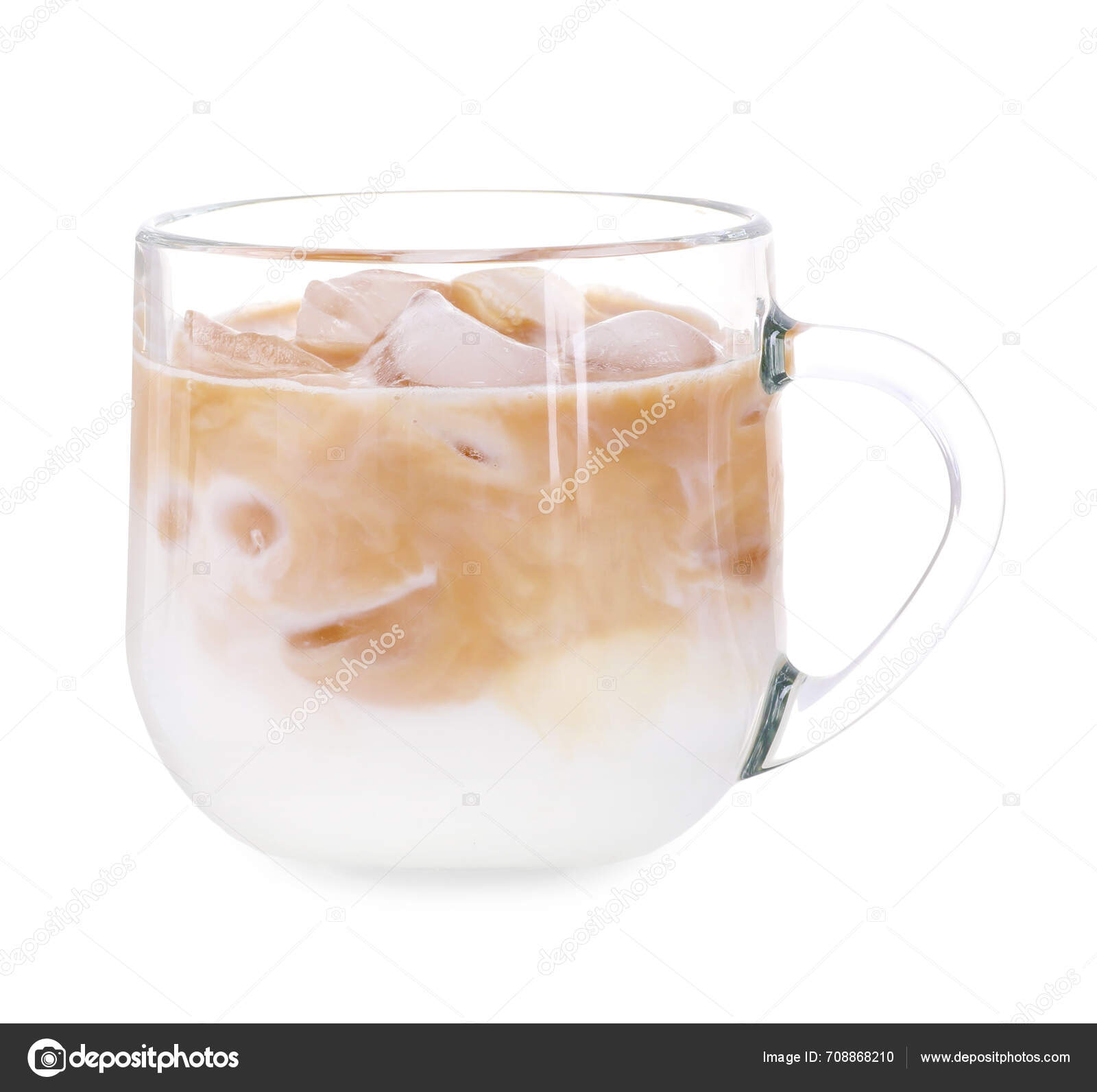 Cup Fresh Iced Coffee Isolated White — Stock Photo © NewAfrica #708868210