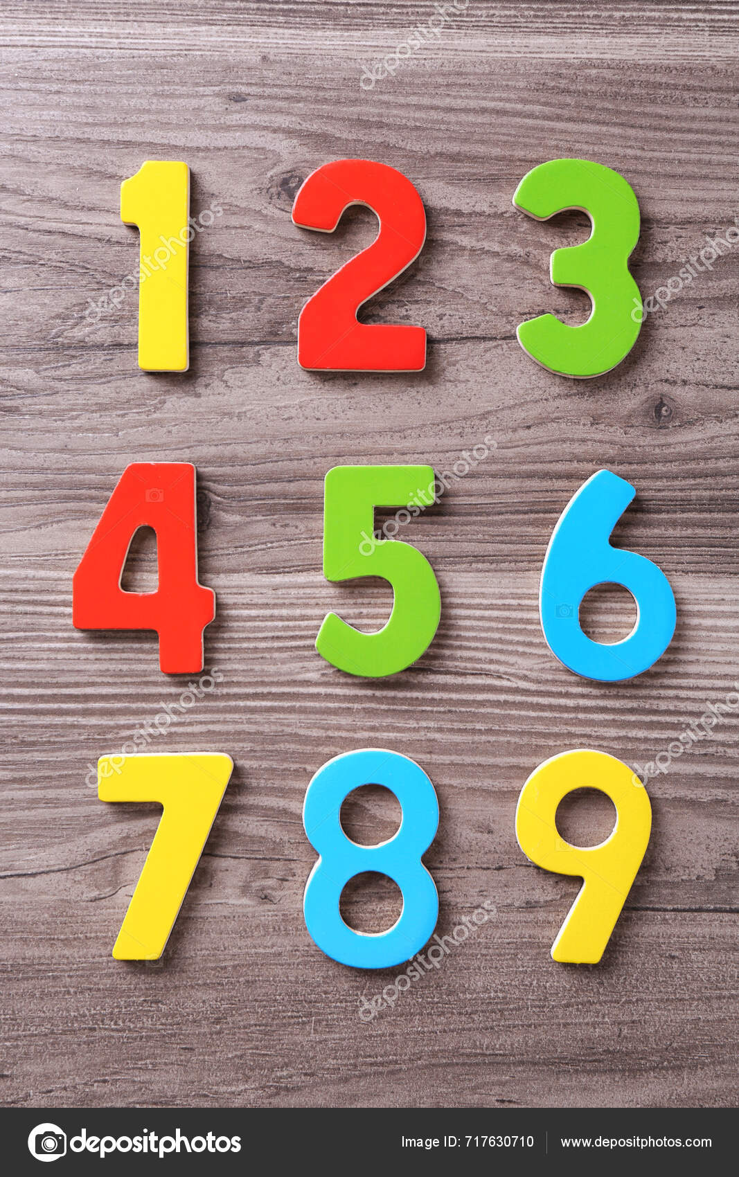 Colorful Numbers Wooden School Desk Flat Lay — Stock Photo © NewAfrica ...