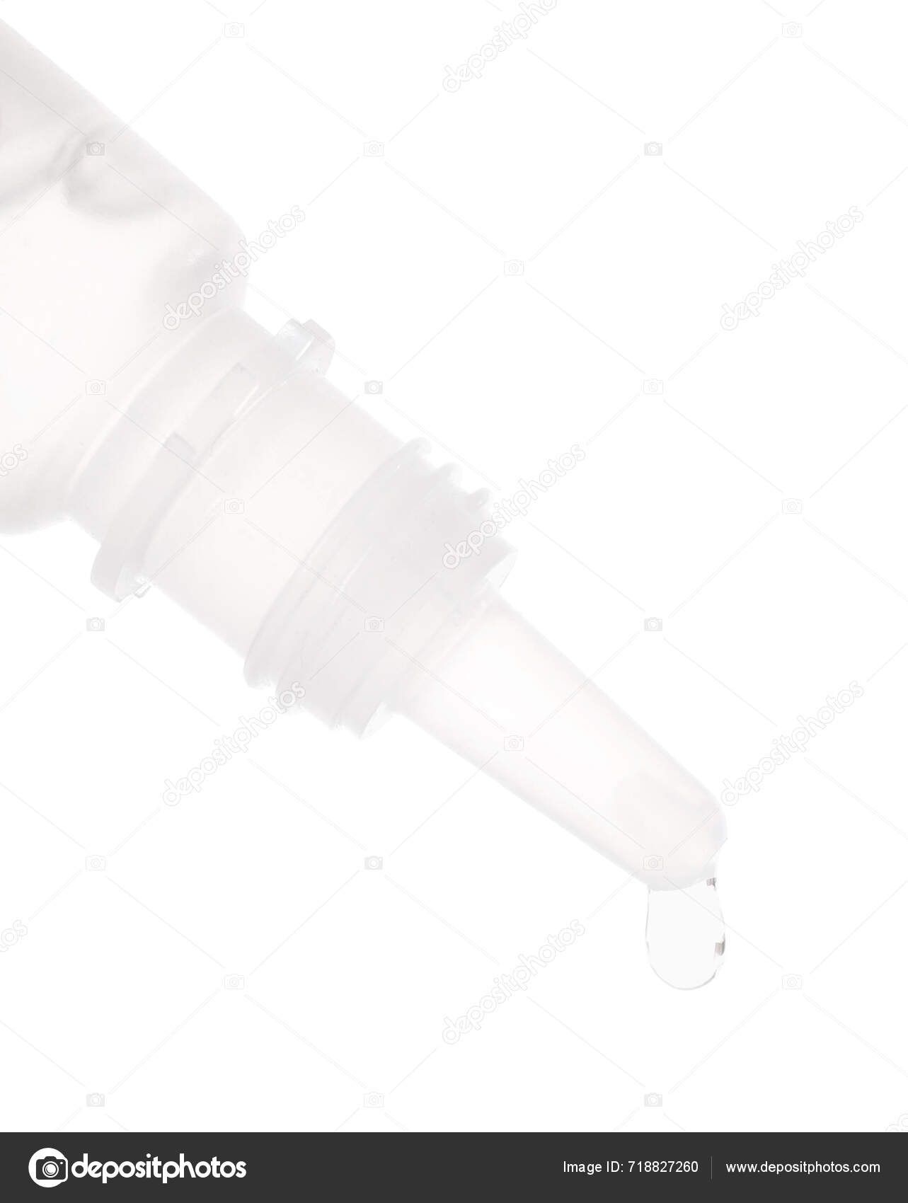 Dripping Medical Drops Bottle White Background — Stock Photo ...