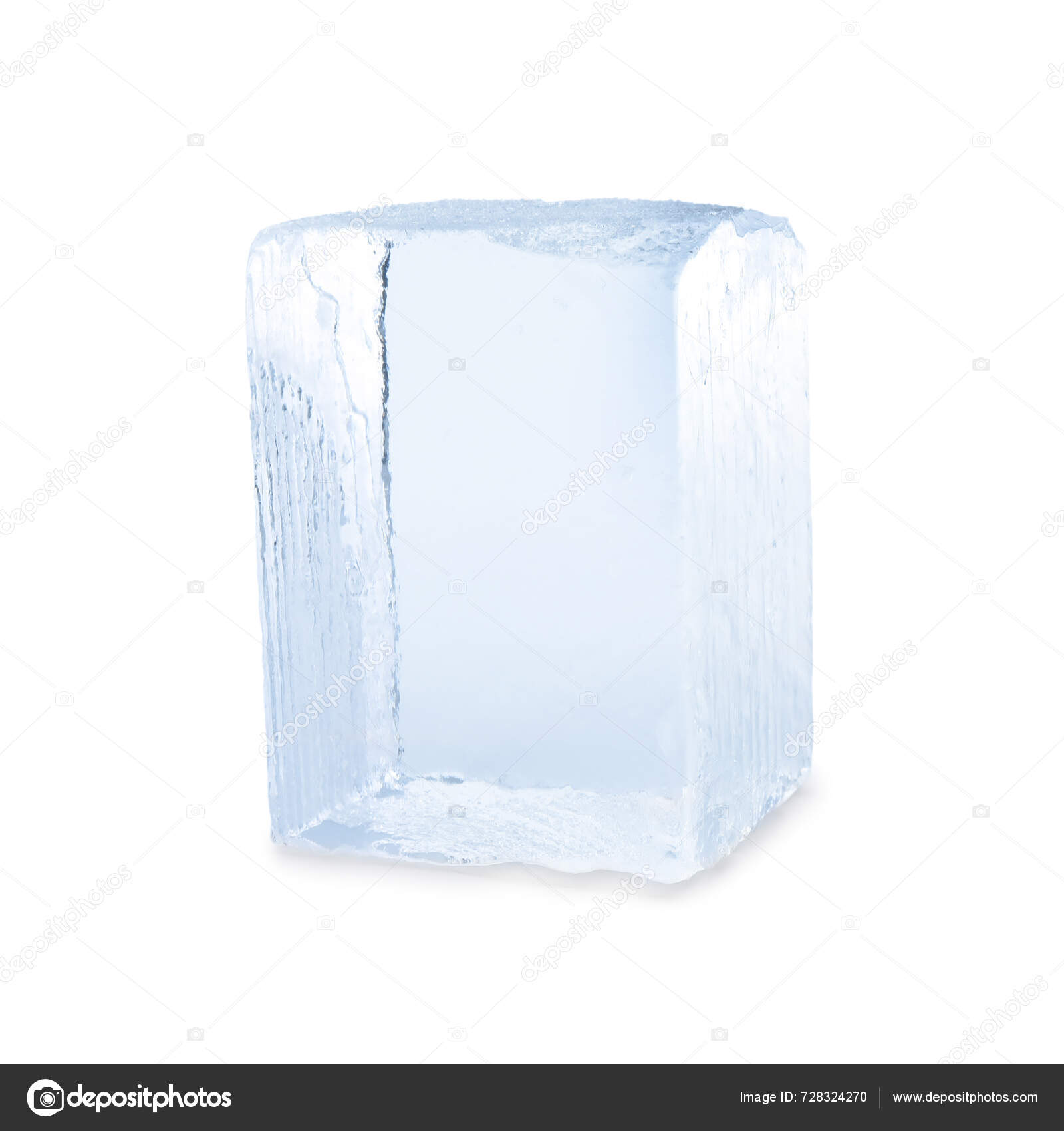 One Block Ice Isolated White — Stock Photo © NewAfrica #728324270