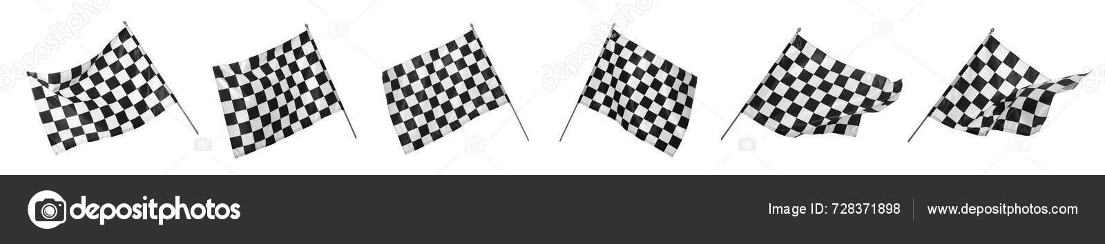 Checkered Finish Flags Isolated White Set — Stock Photo © NewAfrica ...