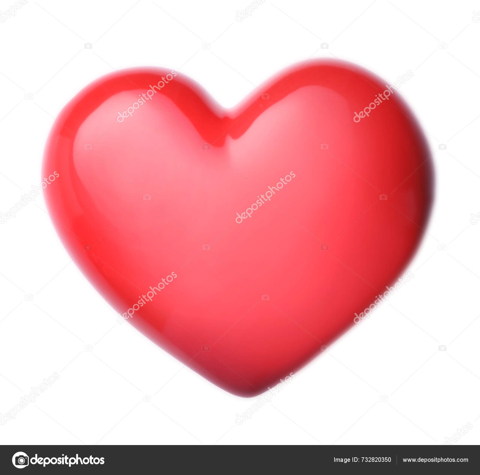 One Red Heart Shape Isolated White — Stock Photo © NewAfrica #732820350